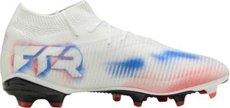 Puma Future 8 Match K&uuml;nstlicher Boden Fu&szlig;ballschuhe f&uuml;r Damen, Synthetischer Stoff (Wei&szlig;/Schwarz/Rot)