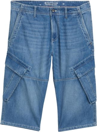 Tom Tailor Herren 1044977 Bermuda Jeans Shorts, 10119-Used Mid Stone Blue Denim, 36