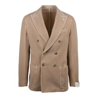 L.B.M. 1911 Doppelreihiger Blazer - - Jackets - Herren - Beige - L