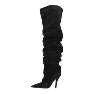 PARIS TEXAS Ines Wildleder-Overkneestiefel - - Shoes - Damen - Schwarzk - 38 EU