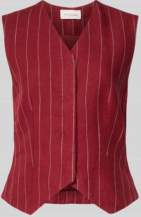 Moss Copenhagen Weste aus Leinen-Mix Modell Claritte