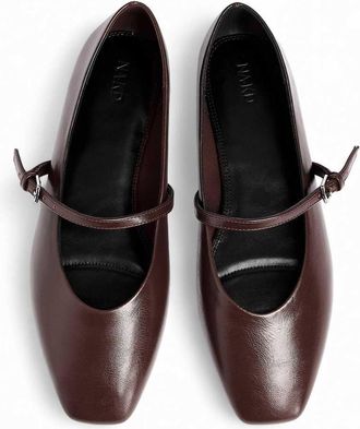NA-KD ballerines &agrave; brides marron