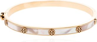 Tory Burch D&uuml;nnes Icon Armband mit Perlmutt-Schlie&szlig;e - - Accessories - Damen - Gelb - M
