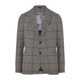 Circolo 1901 Karierte Jacke im Americana-Stil - - Jackets - Herren - Braun - M