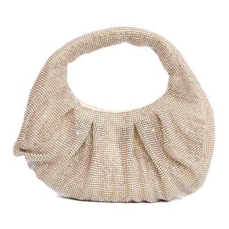 Twentyfourhaitch Mezzaluna Strass Clutch - - Bags - Damen - Rosa - ONE SIZE