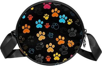 Generic Sac &agrave; bandouli&egrave;re rond pour femme, joli sac &agrave; bandouli&egrave;re avec fermeture &eacute;clair, bretelles r&eacute;glables, sac &agrave; main rond d&eacute;contract&eacute; pour femmes et fille