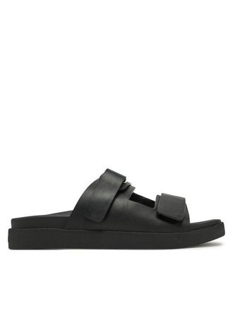 Calvin Klein Pantoletten Flat Adj Slide Eyelet HW0HW02489 Schwarz