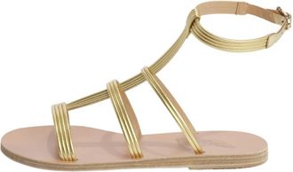 Ancient Greek Sandals Goldene Leder Kn&ouml;chelgebundene Sandale - - Shoes - Damen - Gelb - 40 EU