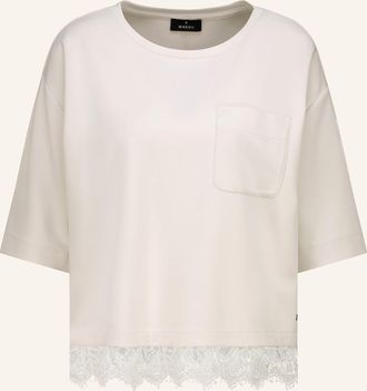 Monari Monari T-Shirt Mit Spitze weiss