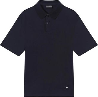 Emporio Armani Homme, Tops, Bleu, Taille: 2XL Polo ample en jersey l&eacute;ger