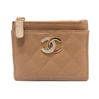 Chanel Portefeuille en cuir Pre-owned - Femme - Pre-owned - Beige - Taille: ONE Size