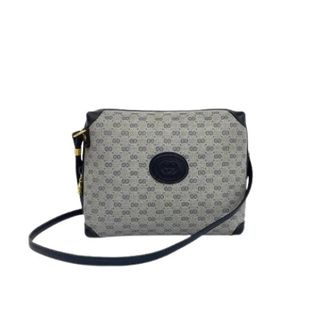 Gucci Pre-owned Micro GG Leder Schultertasche - - Pre-owned - Damen - Blau - ONE SIZE