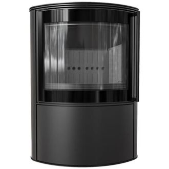 Kratki Kratki Kaminofen Bjorn 10 kW &Oslash;150 mm Schwarz - Freistehend - Termotec Brennkammer, &Ouml;kodesign & BImSchV 2 - Hoher Wirkungsgrad - Externe Luftzufuhr - S