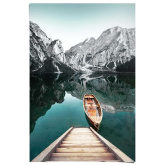 Reinders Poster, Berg See, Wohnzimmer, Poster, Wanddeko, Room Decor, 150 gr. gl&auml;nzend Bilderdruckpapier, Gr&uuml;n, 91,5 x 61