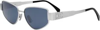 Celine Sonnenbrille Silber/Blau