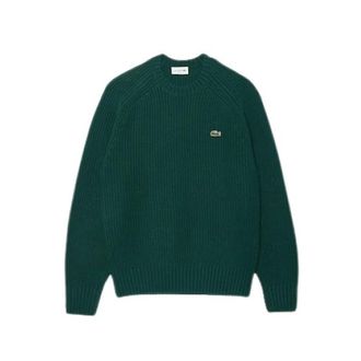 Lacoste Dicker Pullover aus gek&auml;mmter Wolle - - Knitwear - Herren - Gr&uuml;n - L