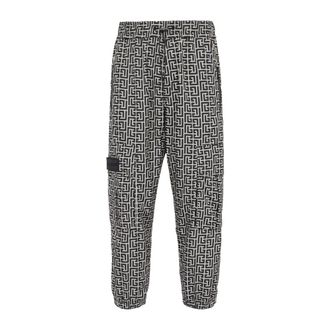 Balmain Cargohose mit Monogramm - - Trousers - Herren - Schwarzk - S