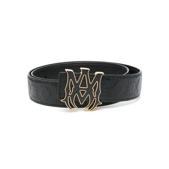 Amiri Homme, Accessoires, Noir, Taille: 110 CM Ceinture noire avec boucle logo et d&eacute;tail en relief