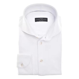 John Miller Slim Fit Langarm Hemden Wei&szlig; - - Shirts - Herren - Wei&szlig; - S