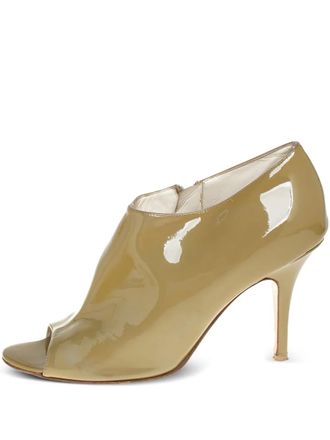 Gianvito Rossi bottines vernies pre-owned 95 mm à bout ouvert