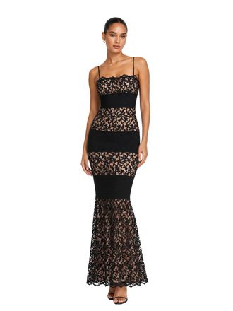 H&eacute;rve L&eacute;ger Womens Long Gown Marielle Black
