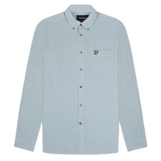 Lyle & Scott Hemd für Herren Oxford-Stil (Grün/Weiß)