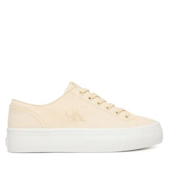 Calvin Klein Sneakers Calvin Klein Vulc Flatform Low Canvas Mg YW0YW01763 &Eacute;cru