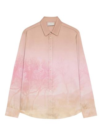 Pierre-Louis Mascia Hemd mit Landschafts-Print - Rosa