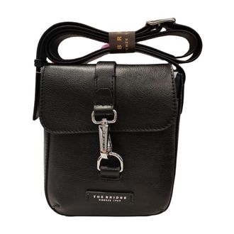 The Bridge Piccolo Crossbody Cesare Leder Schwarz - - Bags - Herren - Schwarzk - ONE SIZE