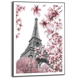 Reinders Gerahmtes Bild, Spring in Paris, Hobbyraum, Poster, Wanddeko, Room Decor, MDF, Schwarz-Wei&szlig;, 70 x 50cm