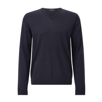 Roberto Collina Homme, Pulls, Bleu, Taille: 2XL V-neck Tricots