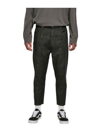 Urban Classics Jean Cropped Tapered, Noir d&eacute;lav&eacute;, 36 Homme