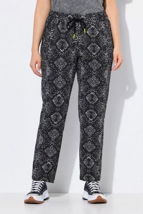 Ulla Popken Schlupfhose Jogginghose Schlangenmuster Elastikbund Taschen