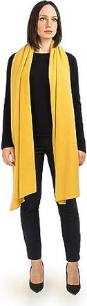 DALLE PIANE CASHMERE Ètole 100% cachemire - Made in Italy - Femme, Couleur: Jaune, Taille unique