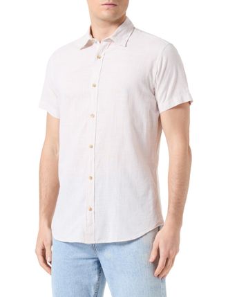 Jack & Jones Herren Jjstructure Shirt Ss Hemd 12251169,Crockery,XL