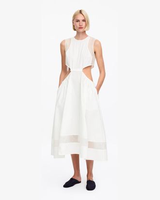 Arket Und Laila Gohar Latzkleid -Wei&szlig;