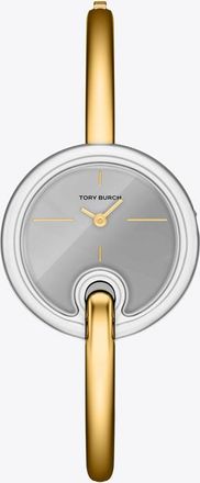 Tory Burch Damen Kleine Armreifuhr mit Piercingdetail