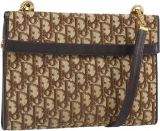 Dior Sac bandouli&egrave;re vintage en toile Pre-owned - Femme - Pre-owned - Beige - Taille: ONE Size
