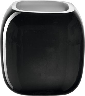 Leonardo Leonardo Milano, Blumenvase aus grau gefärbtem Glas, handgefertigte Glasvase in modernem Design, kleine Vase, Höhe: 9,3 cm, 041649