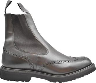 Trickers Stiefel - Flat Shoes Brown - Gr. 10 - in Grau - f&uuml;r Damen