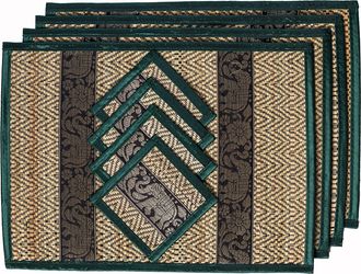 CCCollections Handgewebte Weiden-Platzsets & Untersetzer - Hitzebest&auml;ndiges, leicht zu reinigendes Tischset - Abwischbare Platzsets mit langlebiger thail&auml;ndischer H