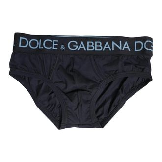 Dolce & Gabbana Homme, Sous-v&ecirc;tements, Bleu, Taille: S Logo Waistband Brief