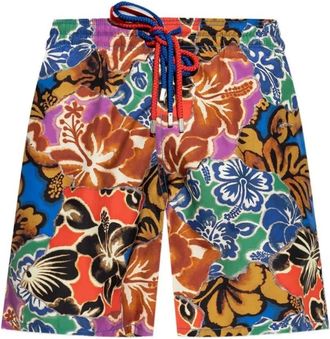 Palm Angels Homme, Maillots de bain, Multicolore, Taille: L Maillot de bain Patchwork Floral