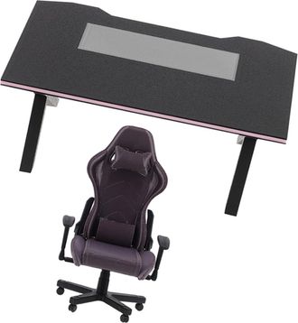 Angoily Puppenhaus Möbel Detailgetreues Schwarzes Modell für DIY Basteln Tisch Stuhl-Accessoires Vielseitige Dekoration für Sammler und Fans