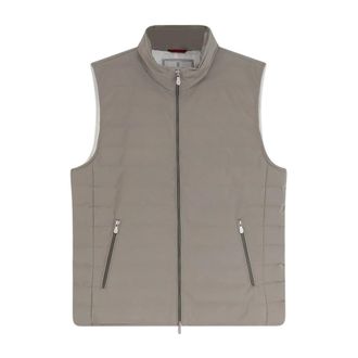 Brunello Cucinelli Homme, Vestes, Gris, Taille: XL Gilet Matelass&eacute;