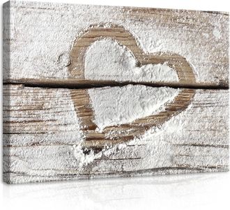 ForWall Leinwand Bilder - Herz - 70x50 cm Leinwandbilder - Bild auf leinwand - Wandbild XXL gro&szlig; Wandbilder f&uuml;r Wohnzimmer Schlafzimmer Wohnzimmerbilder Moder