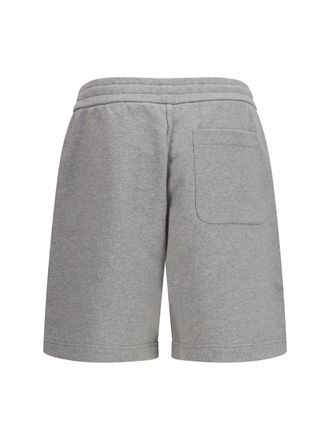 Moncler Logo-Embroidered Cotton Bermuda Shorts - Gray