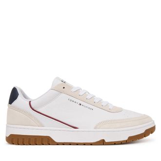 Tommy Hilfiger Sneakers Tommy Hilfiger Th Basket Core Leather Suede Mix FM0FM05881 Wei&szlig;