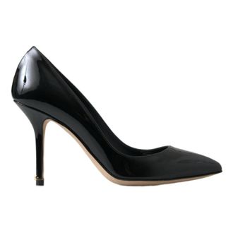 Dolce & Gabbana Elegante Lackleder Absatz Pumps - - Shoes - Damen - Schwarzk - 35 1/2 EU