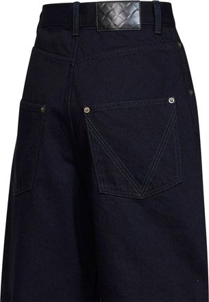 Bottega Veneta Curved Leg Cotton Denim Jeans - Blue